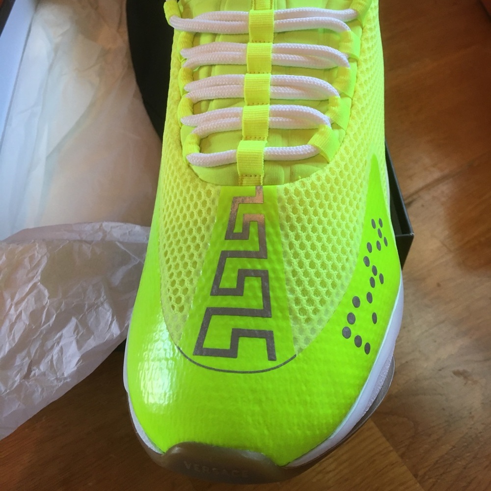 Versace Chain Reaction Neon Green Runners, Brand New … - Gem
